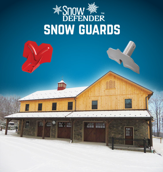 Prevent Crushing Snow Slides from Metal Roofs with Snow Defender Snow ...